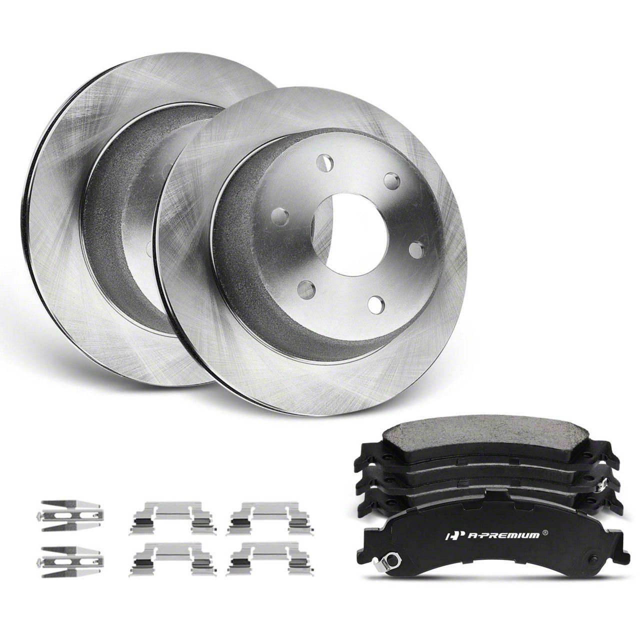 Silverado 1500 Vented 6-Lug Brake Rotor and Pad Kit; Rear (01-06 ...