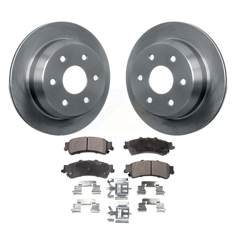 Silverado 1500 Vented 6-Lug Brake Rotor and Semi-Metallic Pad Kit; Rear ...