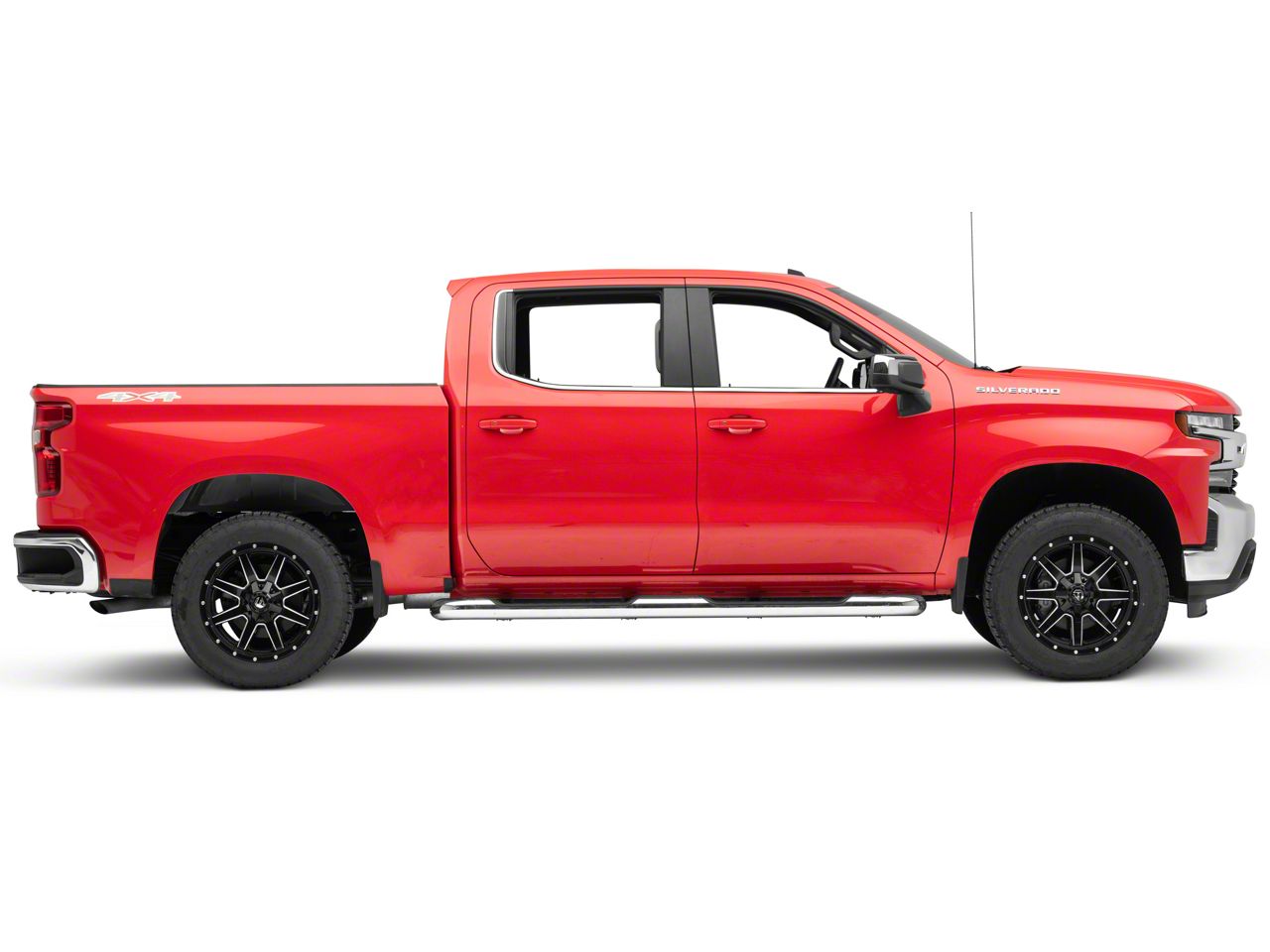 Silverado 1500 Window Sill Trim Set; Stainless Steel (19-25 Silverado ...