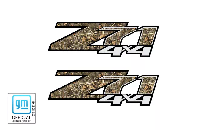 Silverado 1500 Z71 4x4 Decal; Camo Realtree Max4 (07-13 Silverado 1500 ...