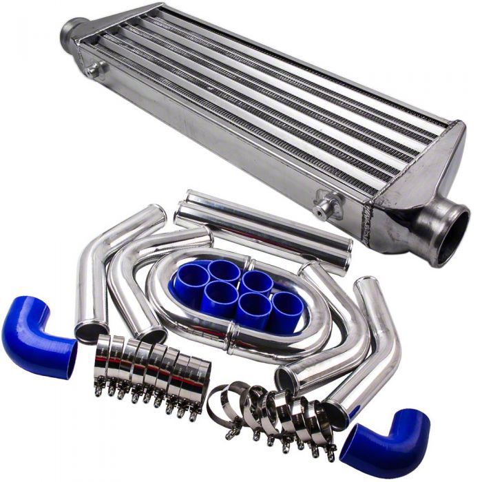 Silverado 2500 2.50-Inch Tube and Fin Intercooler with Turbo Piping Kit ...