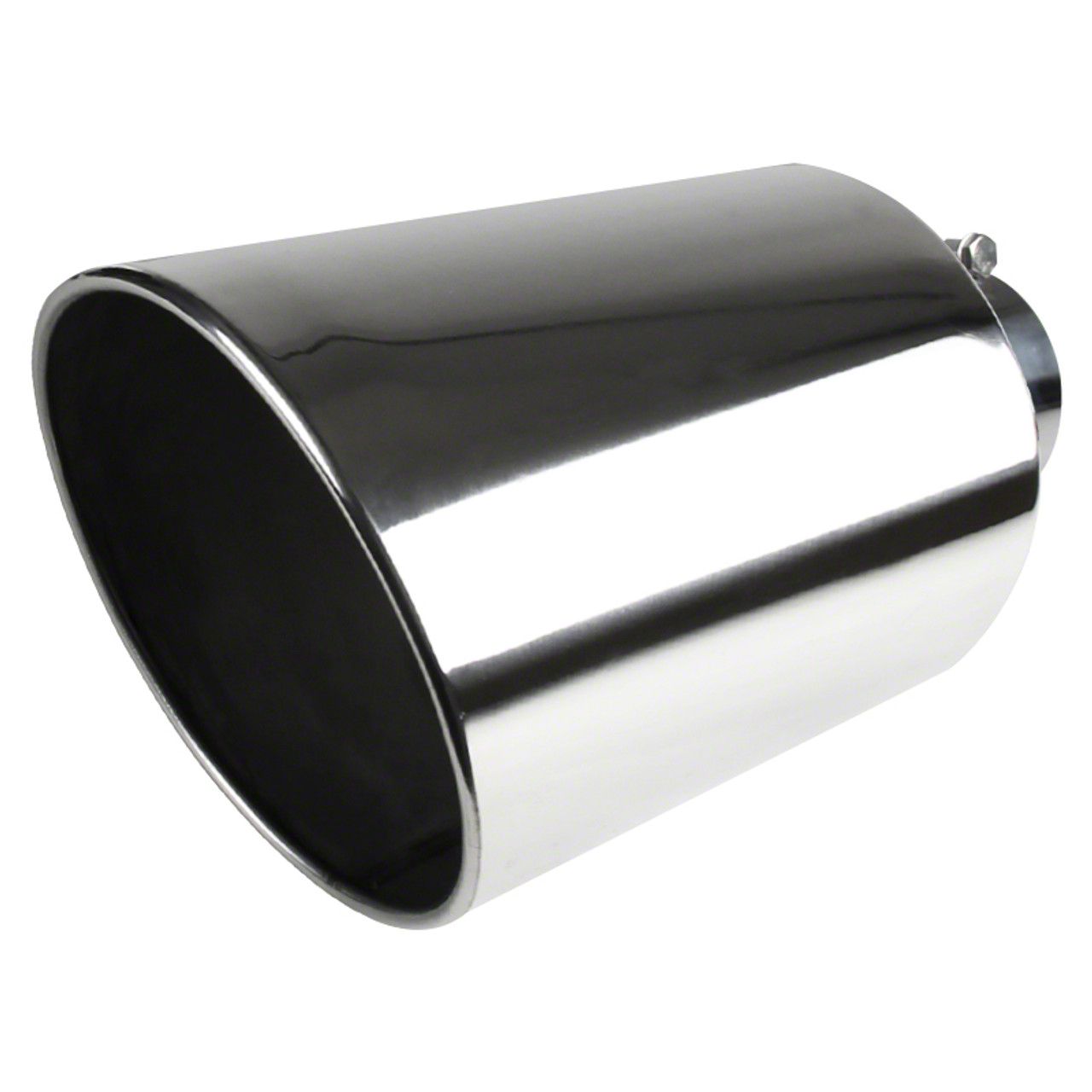 Silverado 2500 8-Inch Bolt-On Angled Exhaust Tip; Chrome (Fits 4-Inch ...