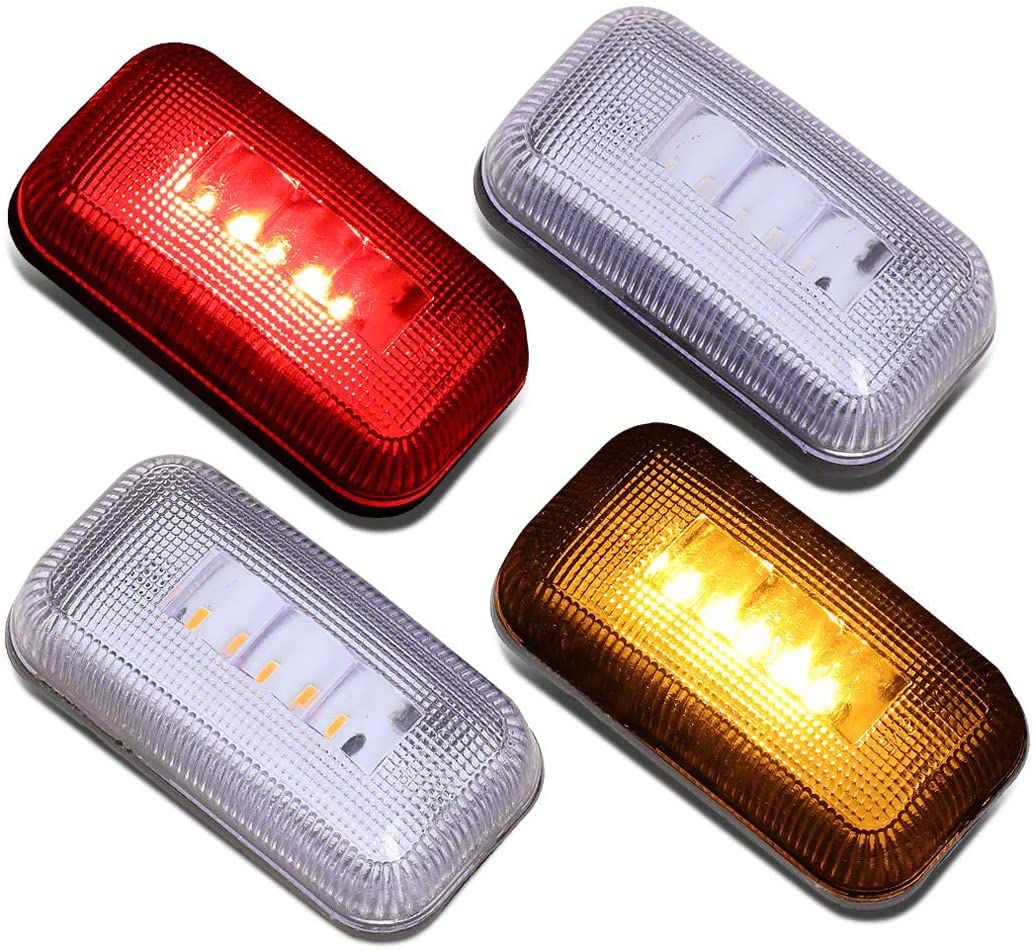Silverado 2500 Dually LED Side Marker Lights; Clear (15-19 Silverado ...