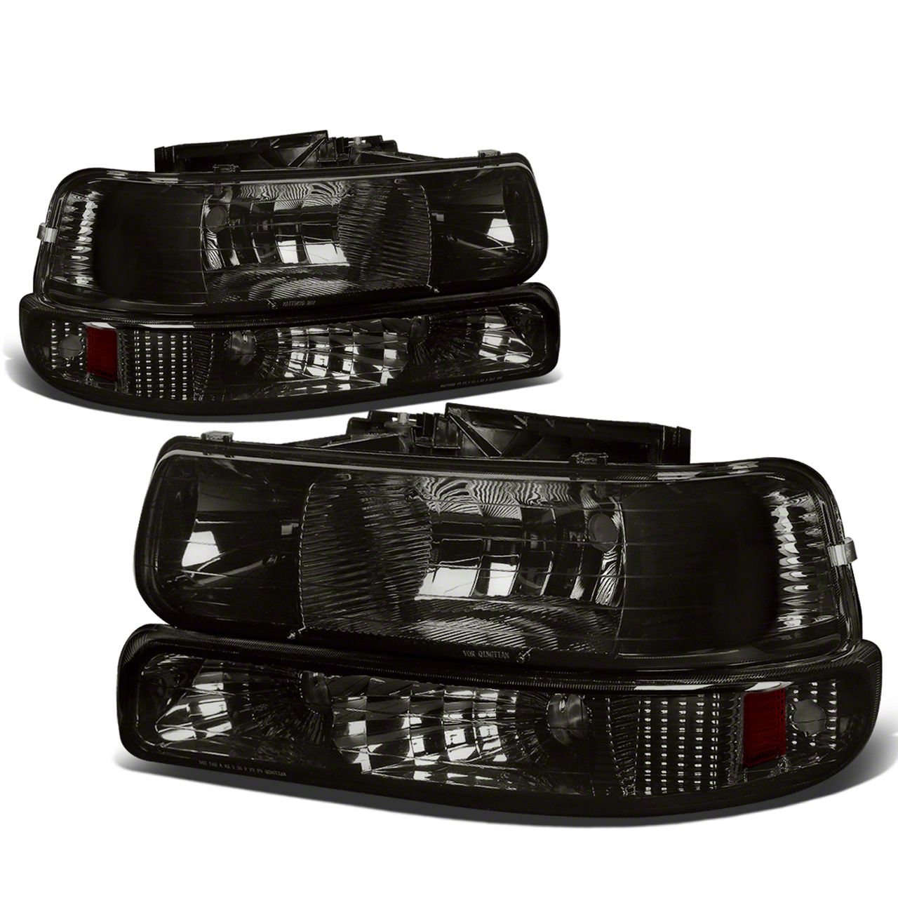 Silverado 2500 Factory Style Headlights with Amber Corner; Chrome ...