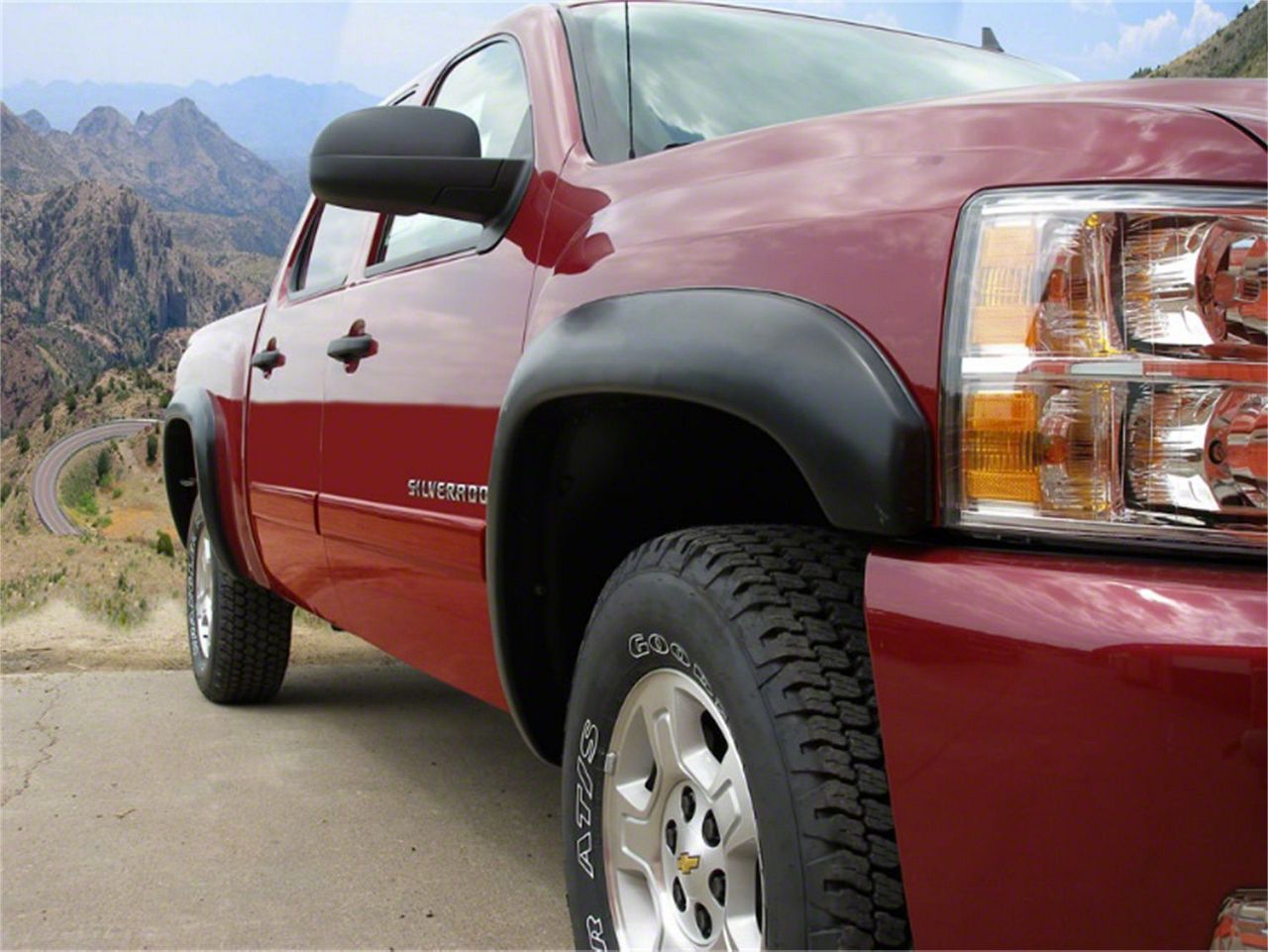 Silverado 2500 Trail Riderz Fender Flares; Smooth Black (07-14 ...