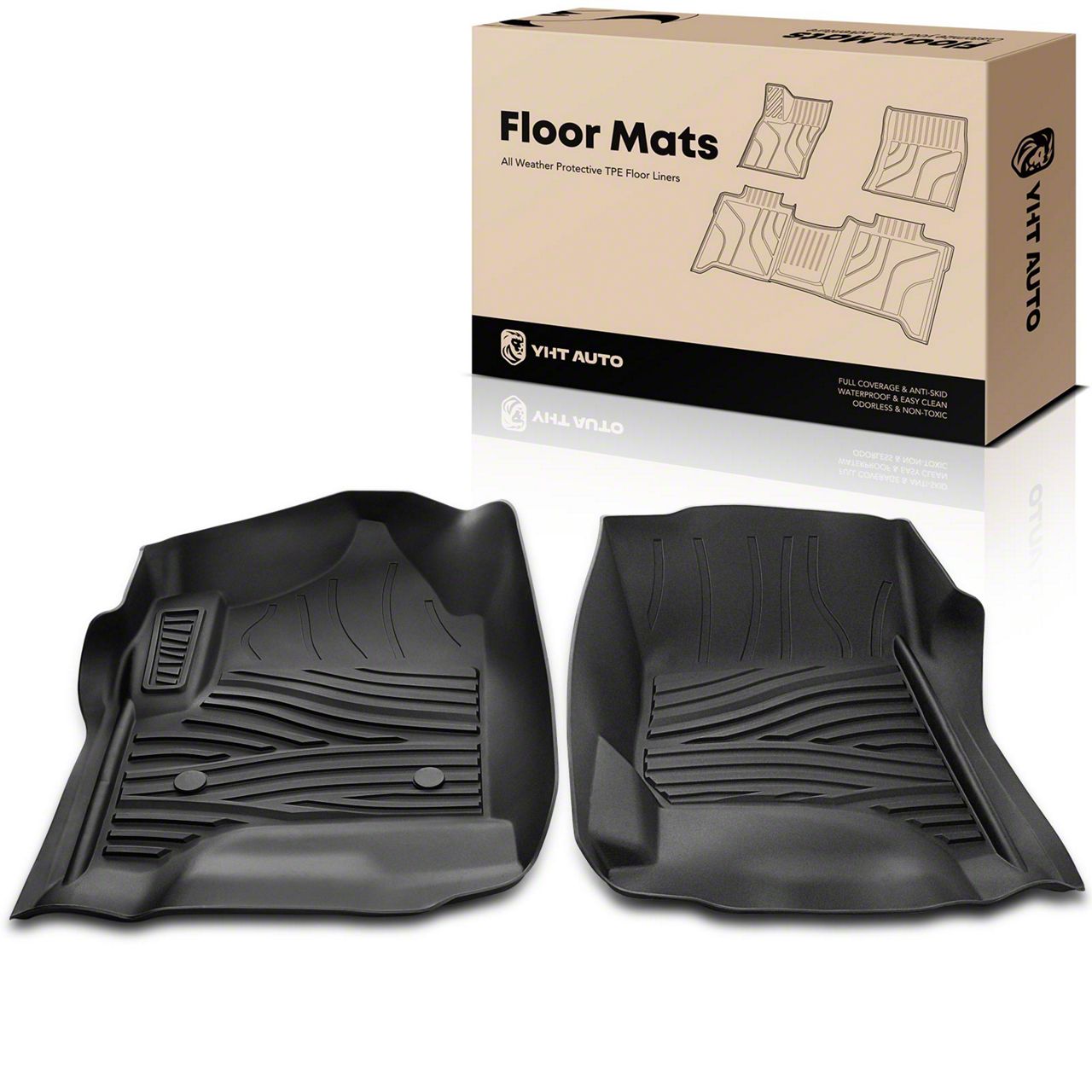 Silverado 2500 Front Floor Liners; Black (15-19 Silverado 2500 HD w ...