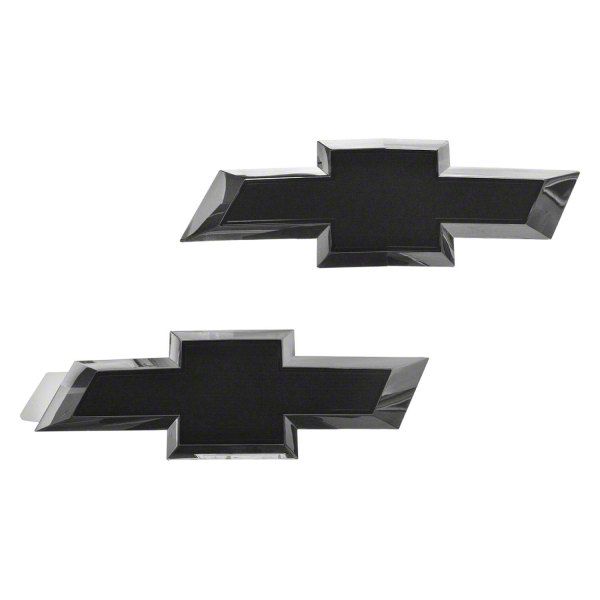 Silverado 2500 Grille and Tailgate Mounted Emblems; Black (15-17 ...