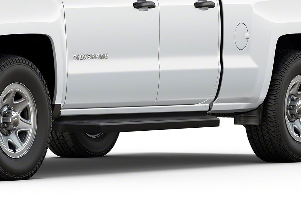 Silverado 2500 H-Style Running Boards; Black (07-19 Silverado 2500 HD ...