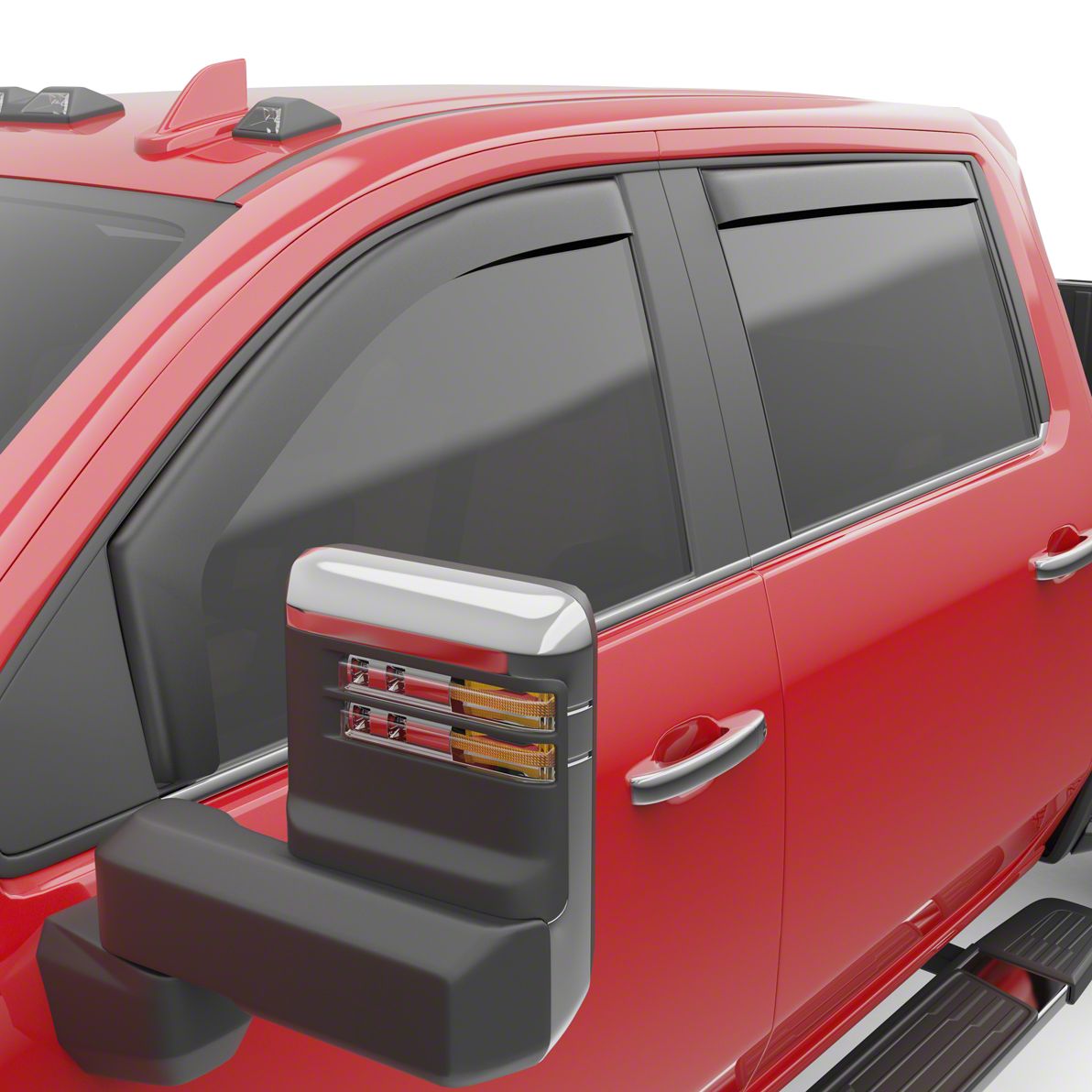 EGR Silverado 2500 In-Channel Window Visors; Front and Rear; Matte ...