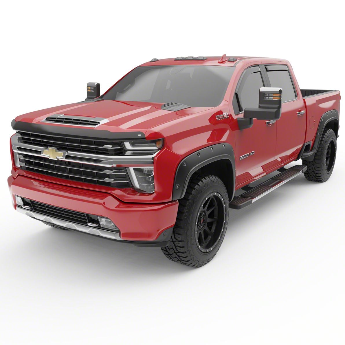 EGR Silverado 2500 In-Channel Window Visors; Front and Rear; Matte ...