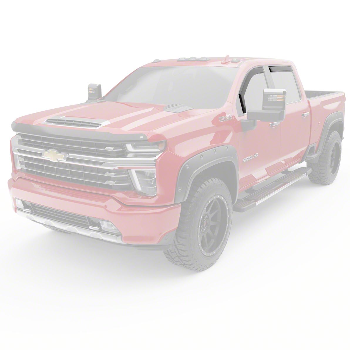 EGR Silverado 2500 In-Channel Window Visors; Front and Rear; Matte ...
