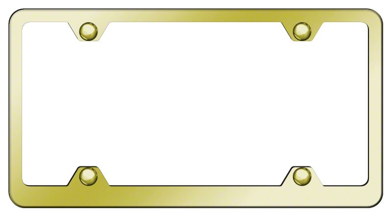 Silverado 2500 Wide Body Plain License Plate Frame; Gold (Universal ...