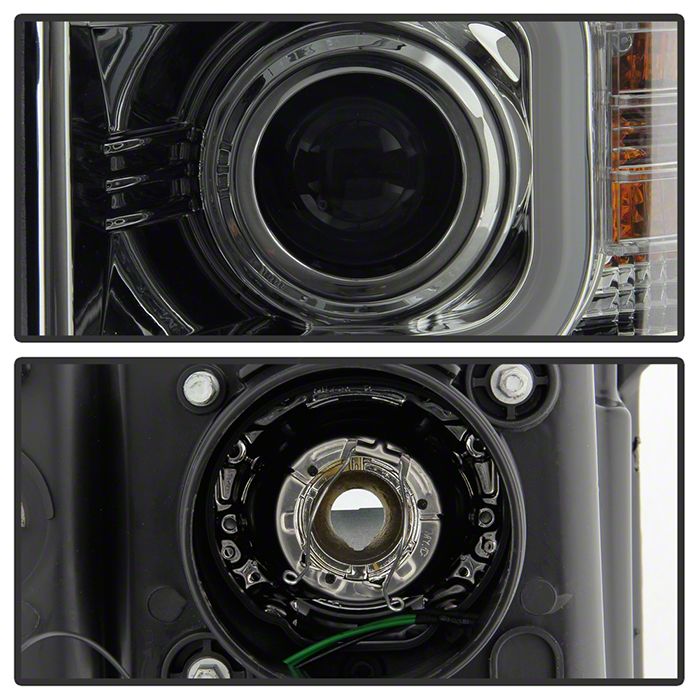 Silverado 2500 Light Bar DRL Projector Headlights; Chrome Housing ...