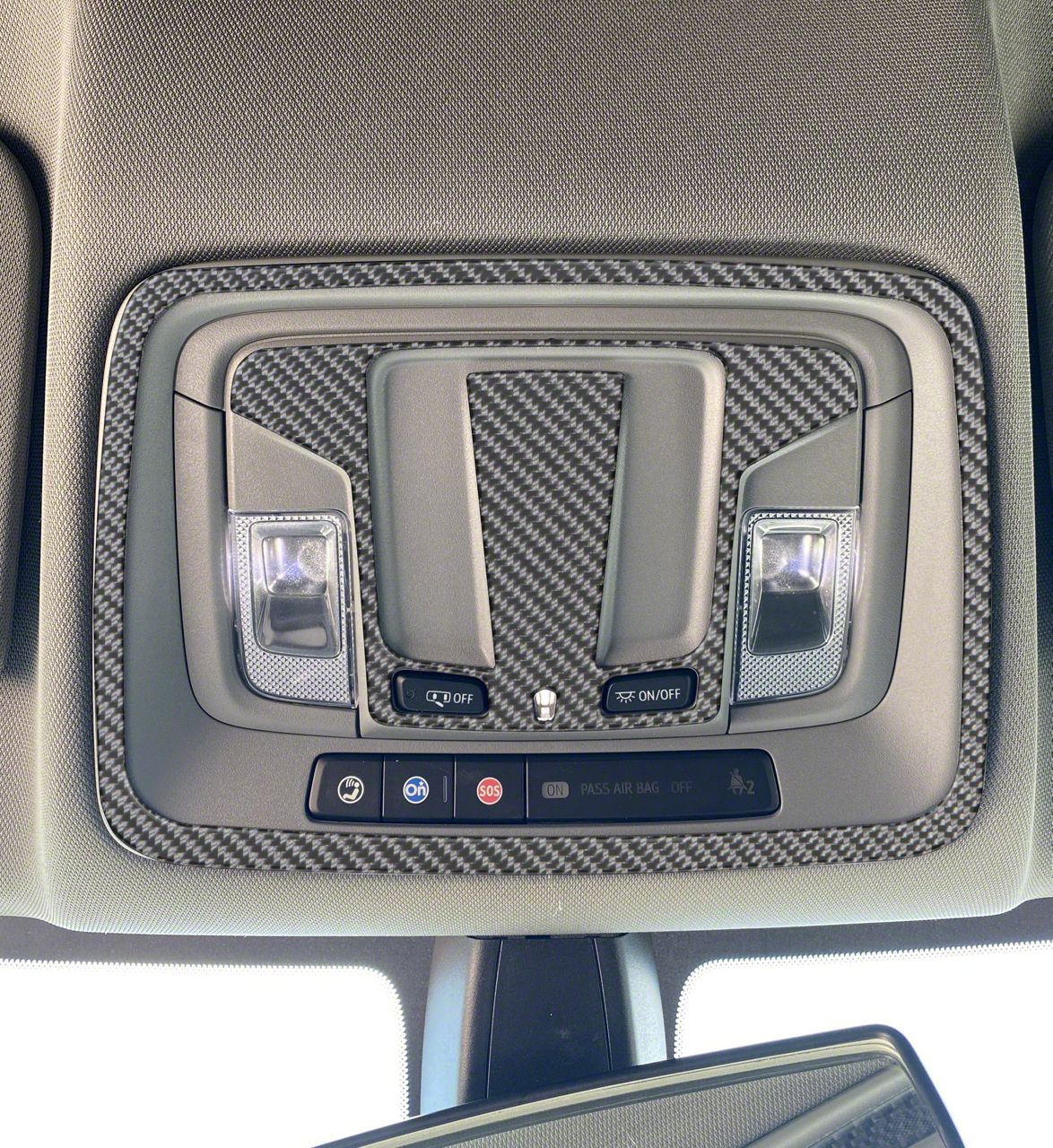 Silverado 2500 Overhead Accent Trim; Matte Domed Carbon Fiber (20-26 ...
