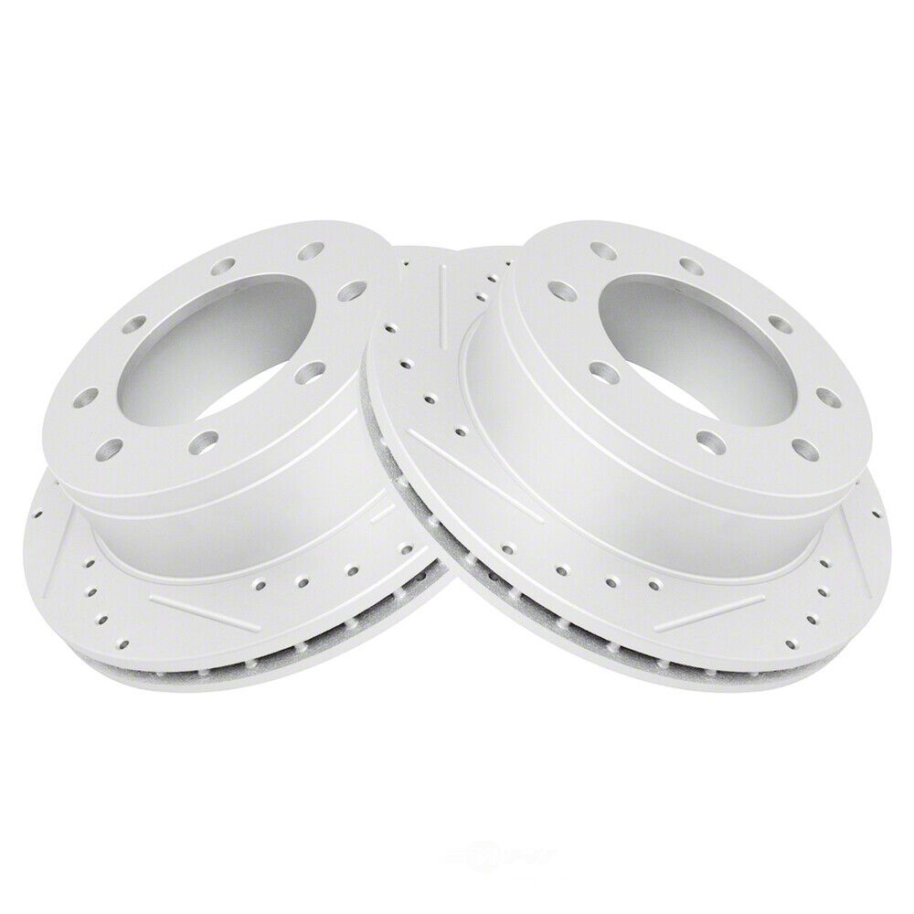 Silverado 2500 Performance Drilled and Slotted 8-Lug Rotors; Rear Pair ...