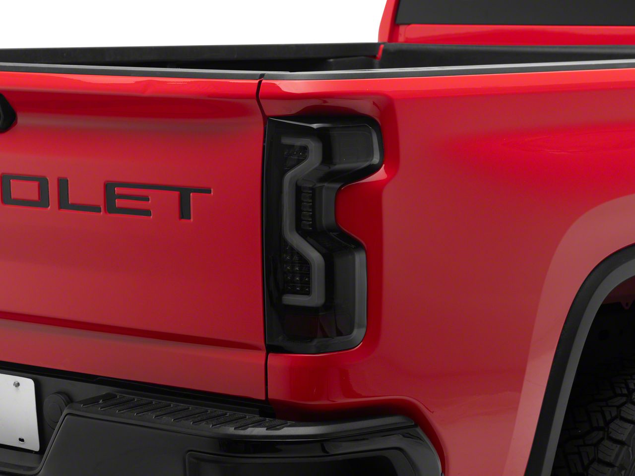 Silverado 2500 PRO-Series LED Tail Lights; Jet Black Housing; Smoked ...