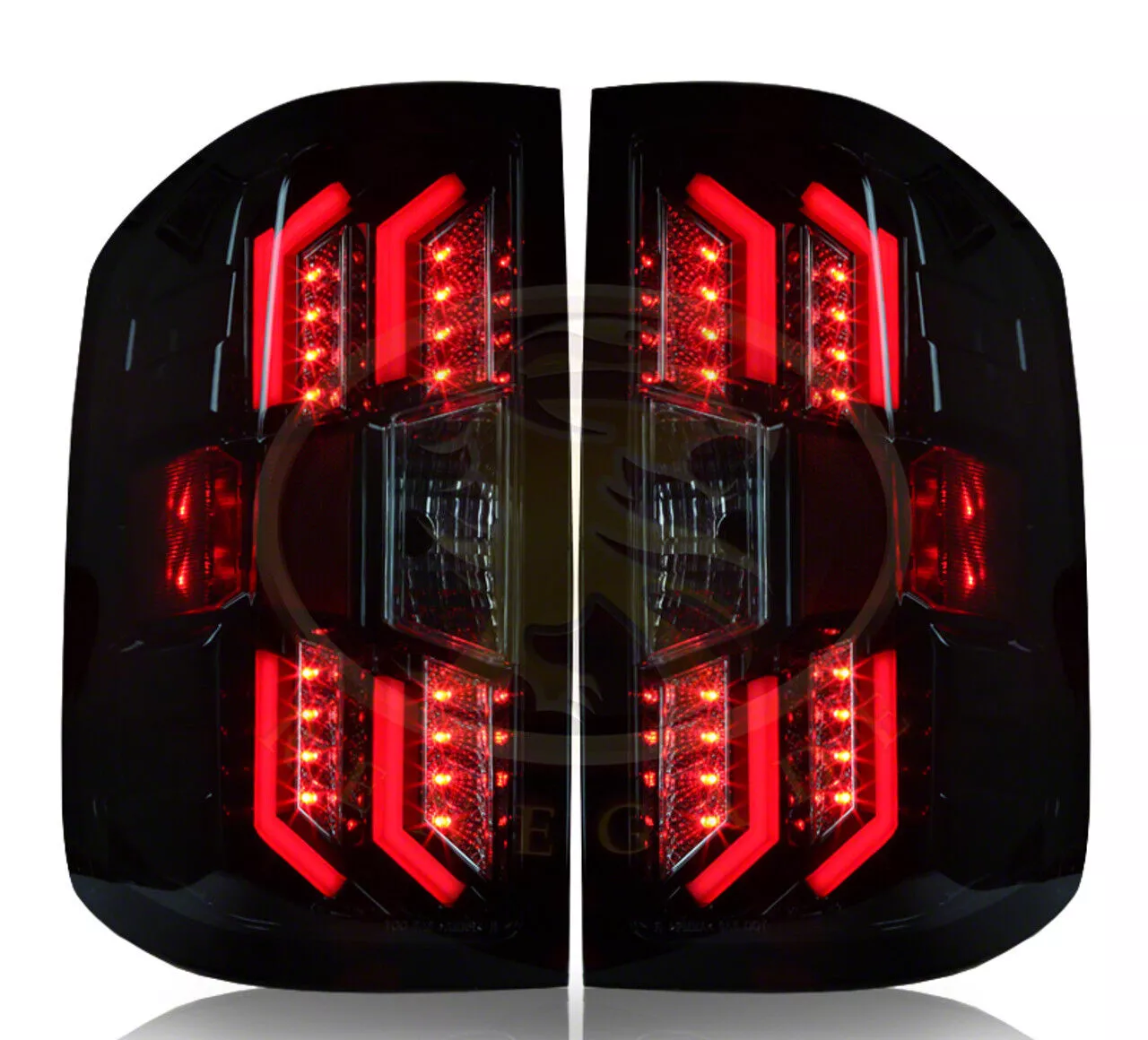 Silverado 2500 Renegade Series LED Tail Lights; Gloss Black Housing ...