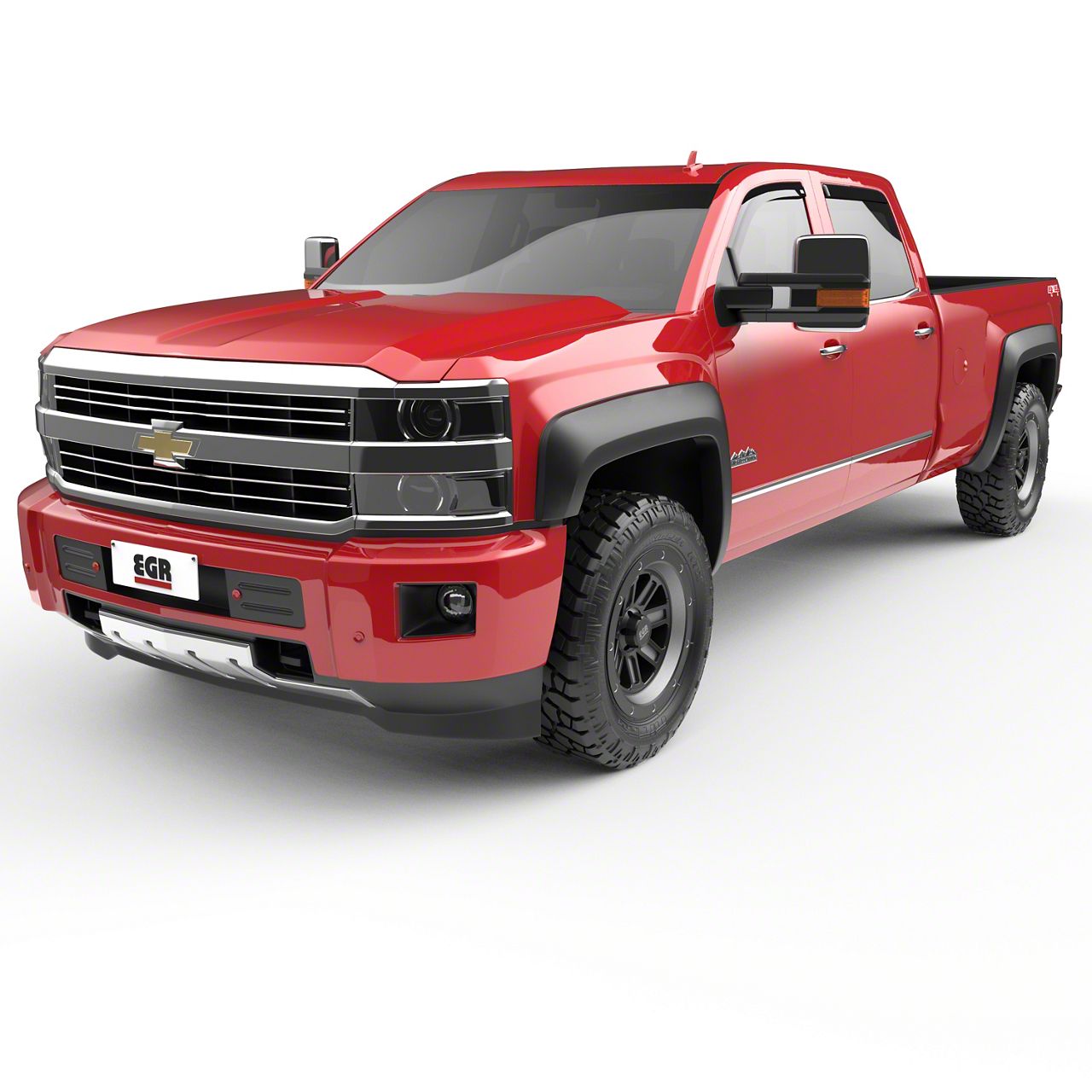 EGR Silverado 2500 Rugged Look Level 2 Fender Flares; Matte Black ...