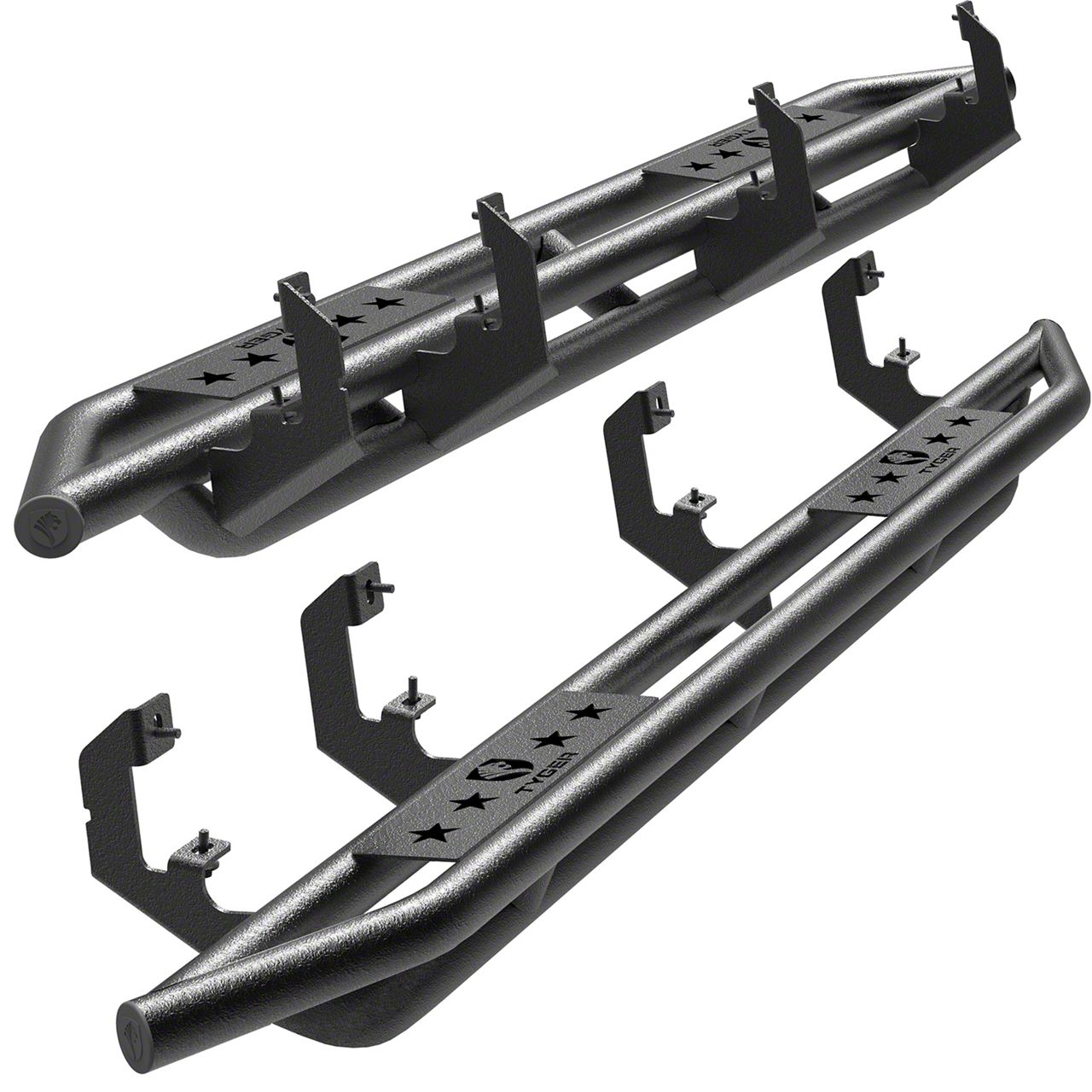 Silverado 2500 Star Armor Side Step Bars; Textured Black (20-24 ...
