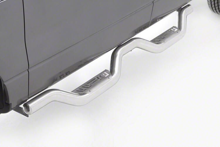 Silverado 2500 Latitude Nerf Side Step Bars; Polished Stainless (07-14 ...