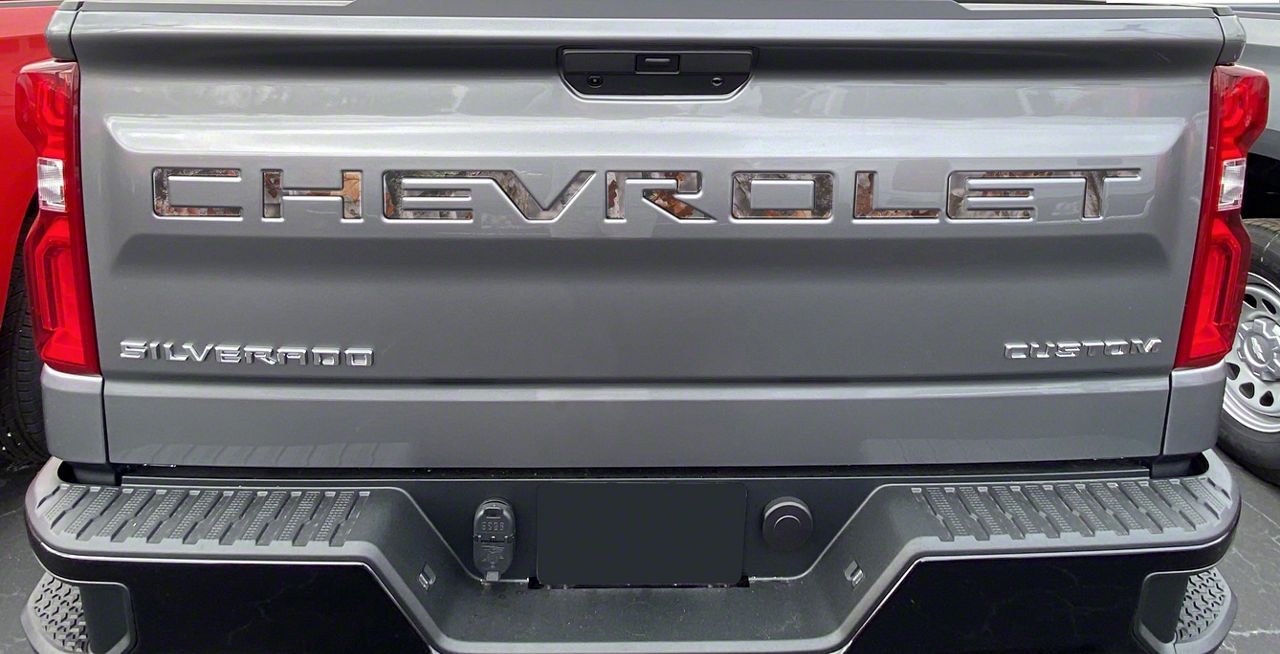 Silverado 2500 Tailgate Insert Letters; Camouflage (20-26 Silverado ...