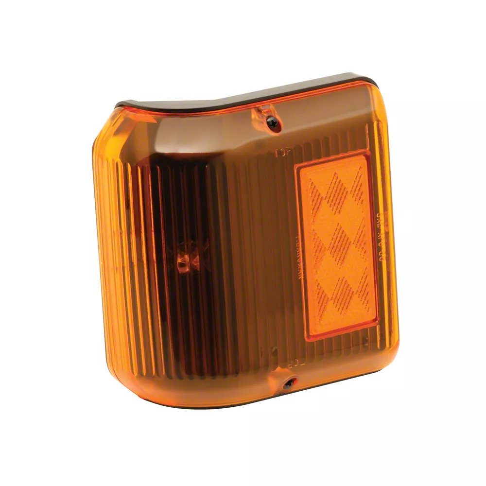 Silverado 2500 Trailer Clearance Light 86; Wrap-Around Amber with Black ...