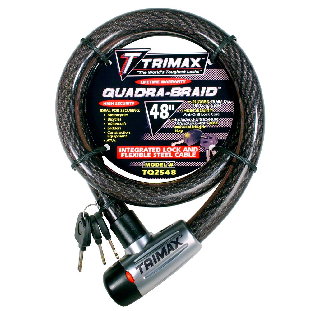 Silverado 2500 TRIMAFLEX Integrated Keyed Cable Lock; 4-Foot x 25mm ...
