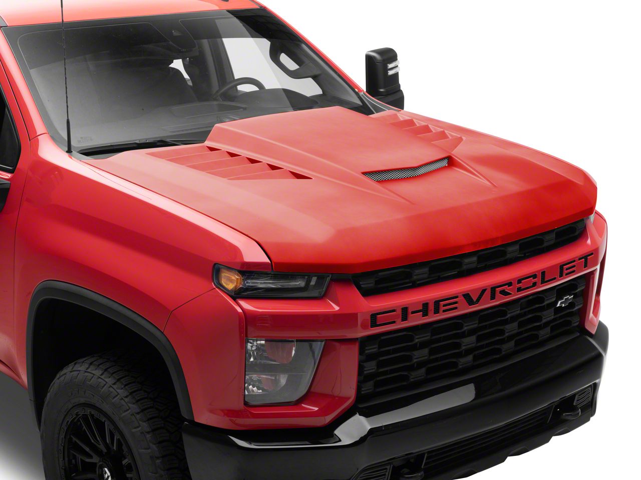 Silverado 2500 VIP Style Ram Air Hood; Unpainted (20-26 Silverado 2500 ...