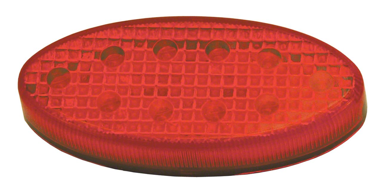 Silverado 3500 10-Diode LED Oval Lights; Red (Universal; Some ...