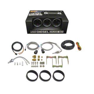 Silverado 3500 3-Gauge Diesel Truck Set; 60 PSI Boost/1500-Degree ...