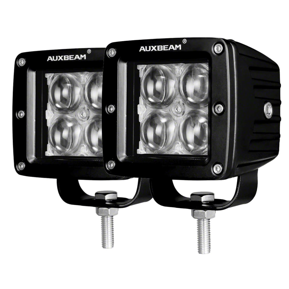 Silverado 3500 3-Inch Hyperspot Square LED Pod Lights; Spot Beam ...