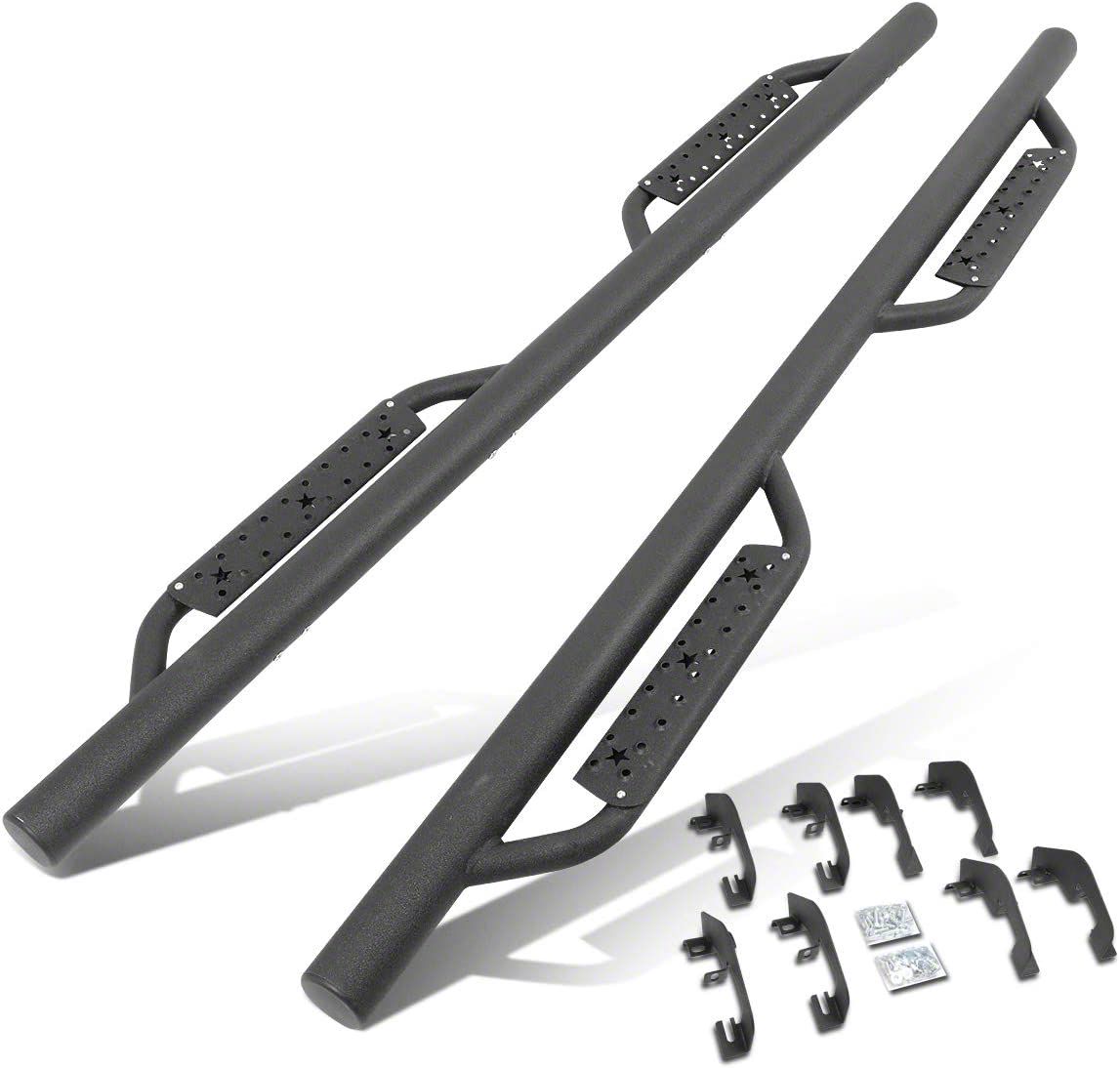 Silverado 3500 3-Inch Nerf Drop Side Step Bars; Black (07-19 6.0L ...