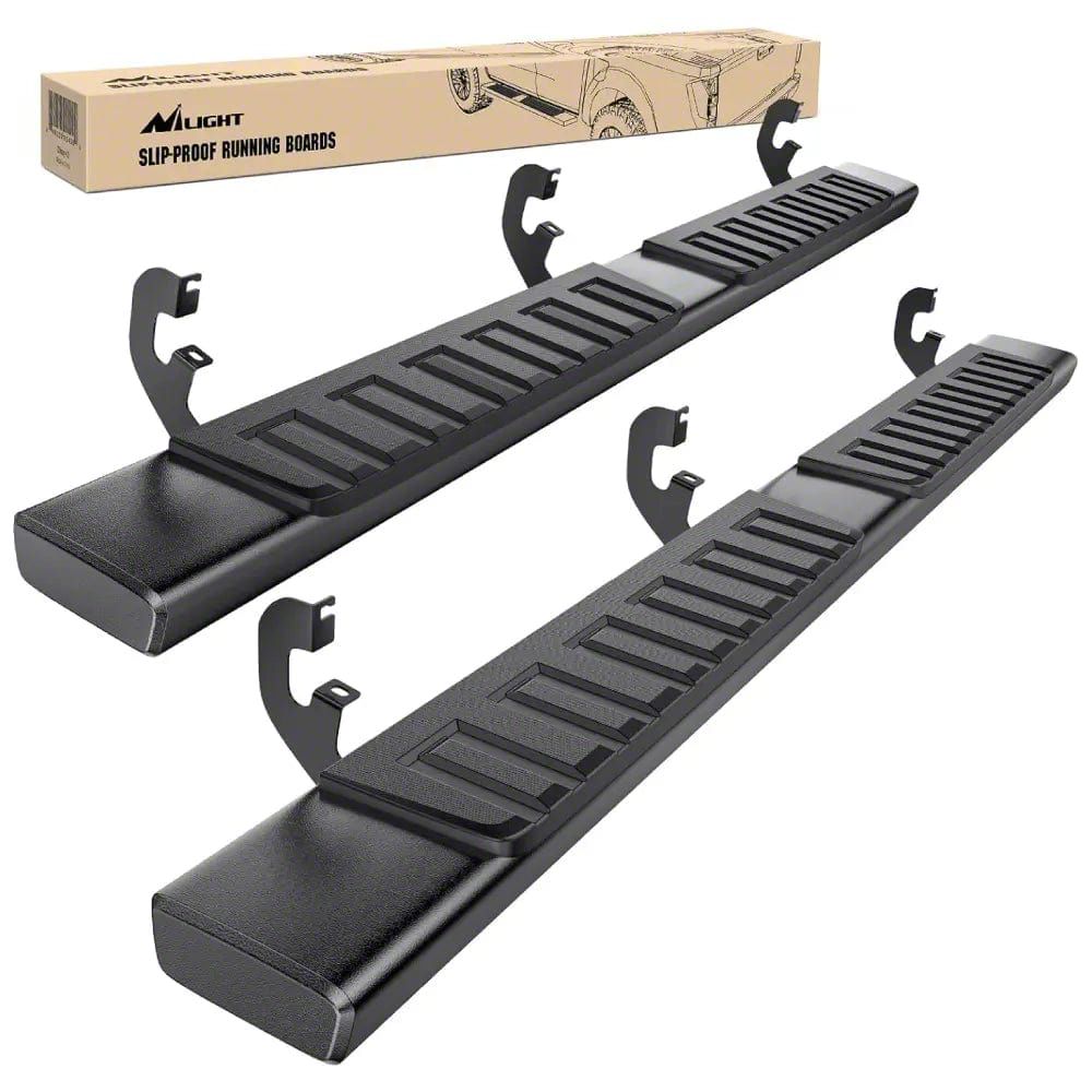 Silverado 3500 6-Inch Nerf Side Step Bars; Black (20-26 Silverado 3500 ...