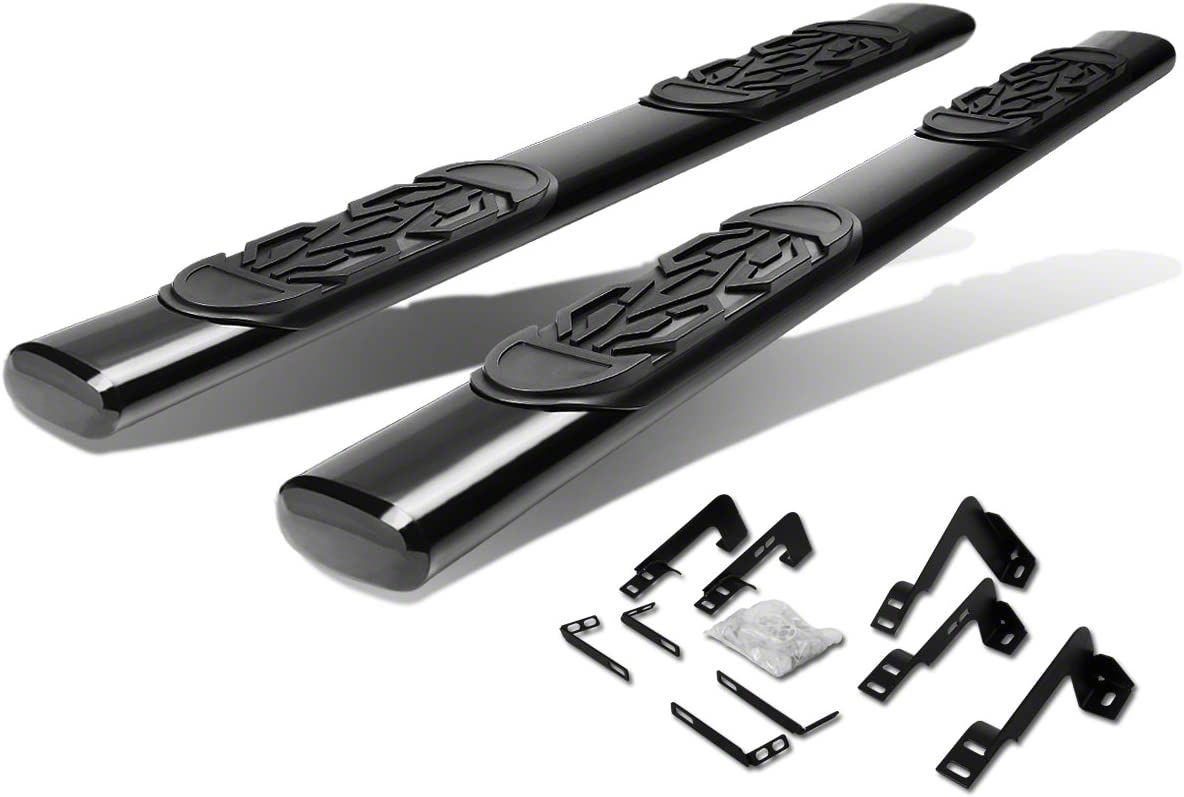 Silverado 3500 6-Inch Nerf Side Step Bars; Black (07-14 Silverado 3500 ...