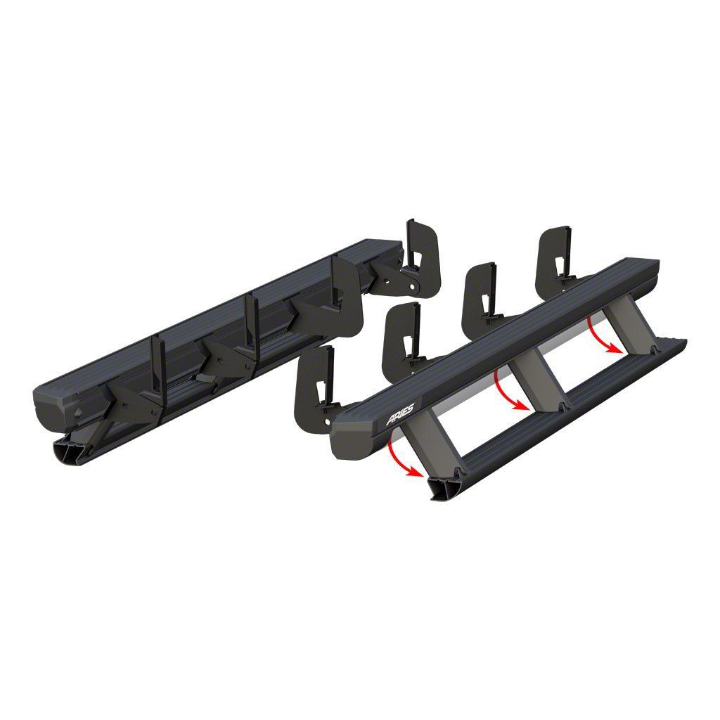 Silverado 3500 ActionTrac Powered Running Boards; Carbide Black (15-19 ...