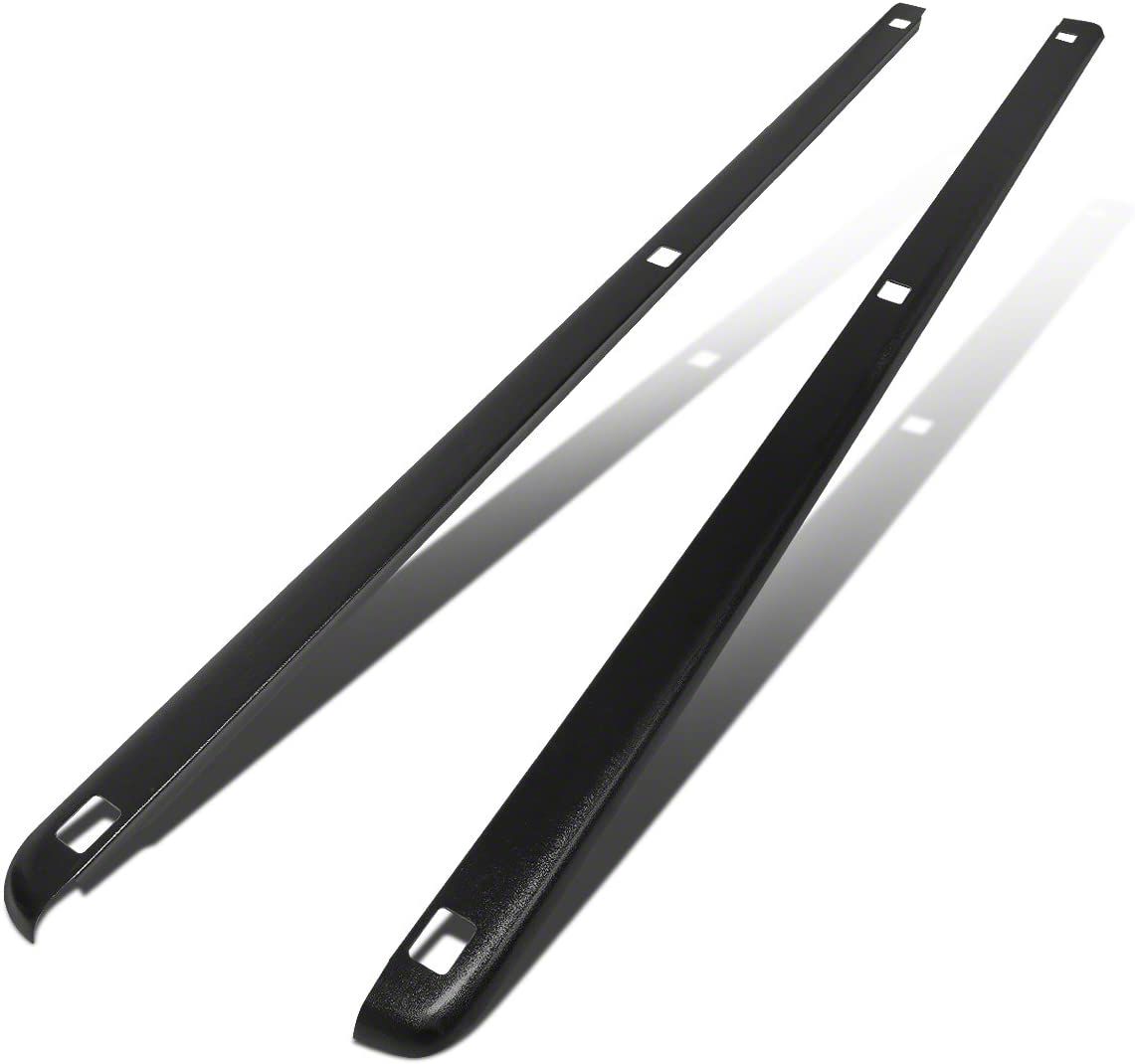 Silverado 3500 Bed Rail Caps with Stake Pocket Holes; Textured Black ...
