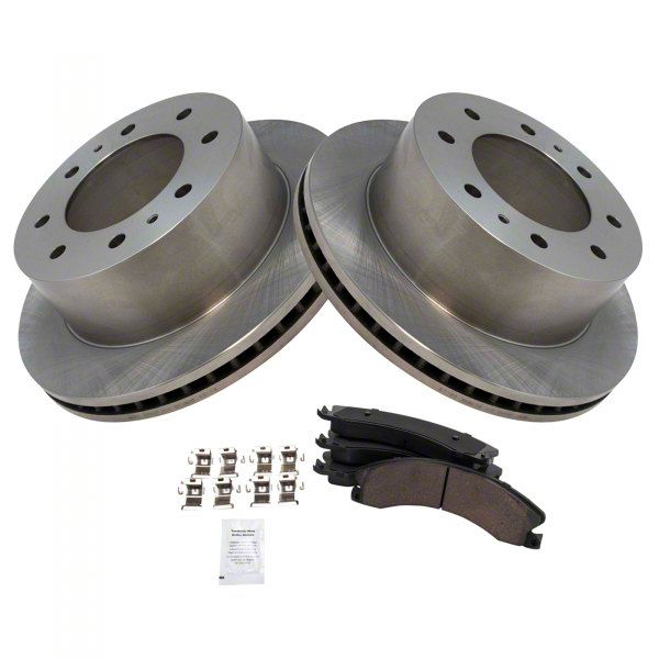 Silverado 3500 Ceramic 8-Lug Brake Rotor and Pad Kit; Rear (11-19 ...