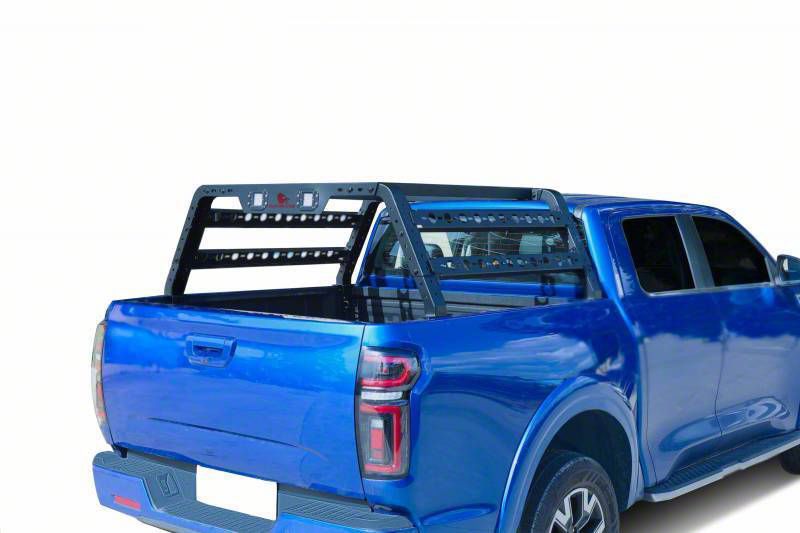Silverado 3500 Overland Utility Bed Rack with Black 5.30-Inch Round LED ...