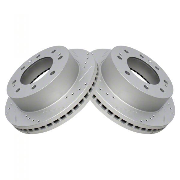 Silverado 3500 Performance Drilled and Slotted 8-Lug Rotors; Front Pair ...