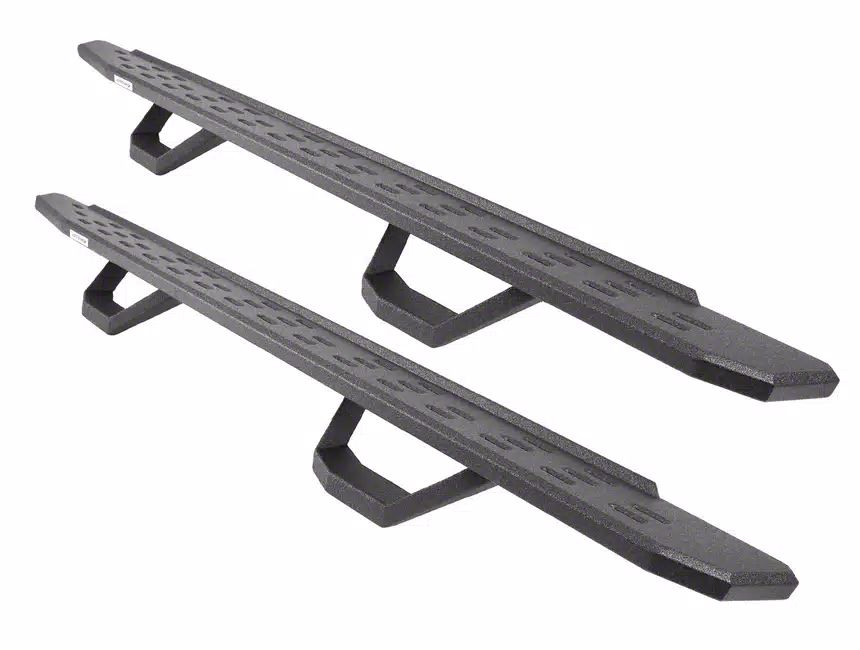Go Rhino Silverado 3500 RB30 Running Boards with Drop Steps; Protective ...