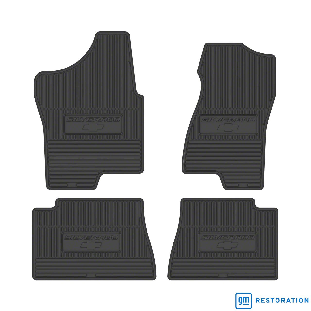 Silverado 3500 Vintage Rubber Style Front and Rear Floor Mats with ...