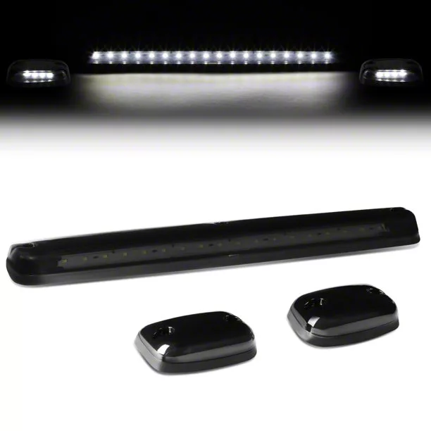 Silverado 3500 White LED Cab Roof Lights; Smoked (07-14 Silverado 3500 ...