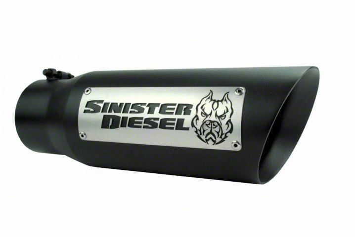 Sinister Diesel RAM 2500 Angle Cut Dual Wall Round Exhaust Tip; 5-Inch ...