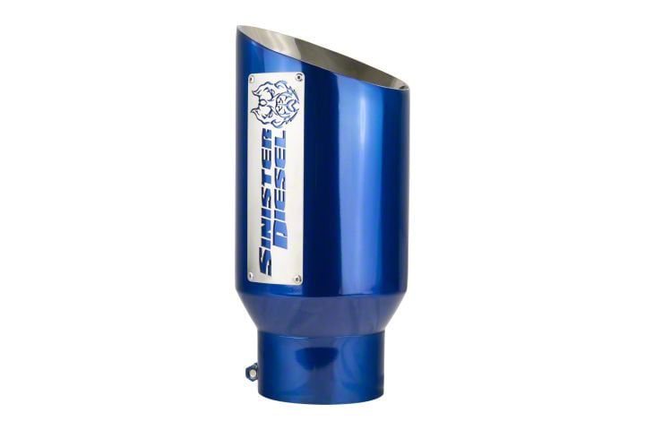 Sinister Diesel Silverado 2500 Angle Cut Dual Wall Round Exhaust Tip; 6 ...