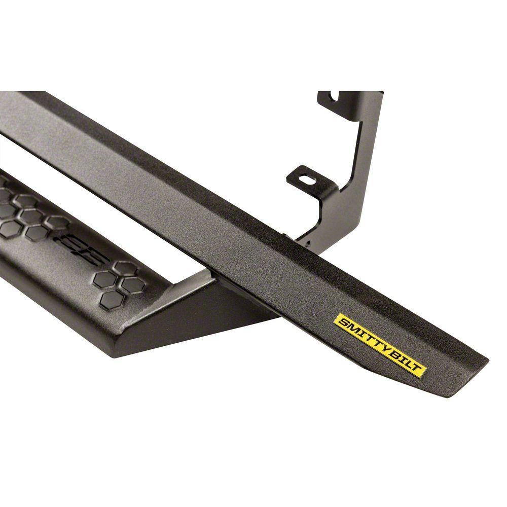 Smittybilt Silverado 3500 Angular Drop Side Step Bars; Textured Black ...