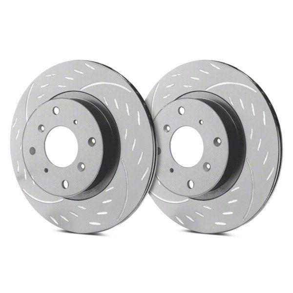 SP Performance Tahoe Diamond Slot 6-Lug Rotors with Gray ZRC Coating ...