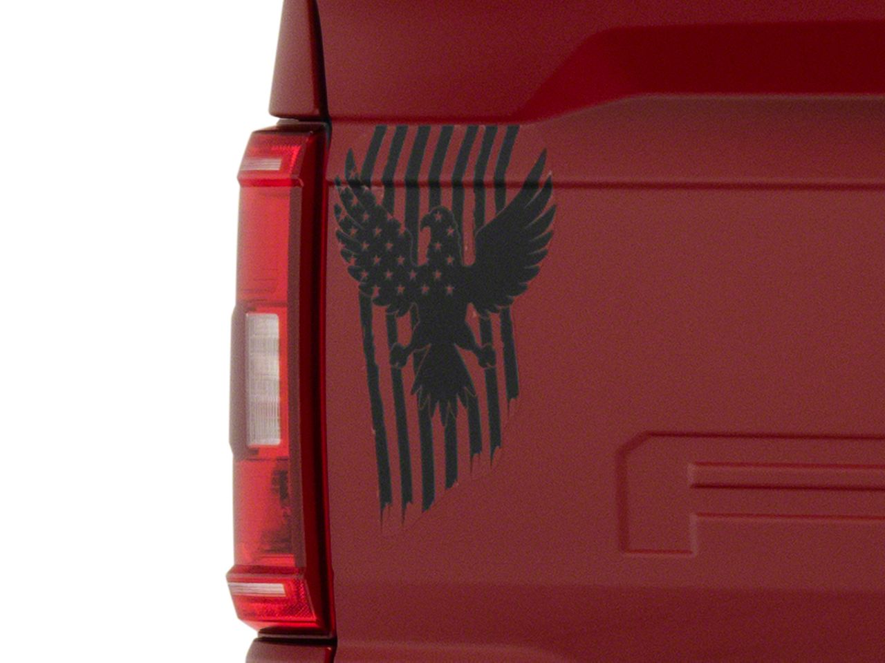 SEC10 F-150 Eagle Stars and Stripes Decal; Matte Black T580530 ...