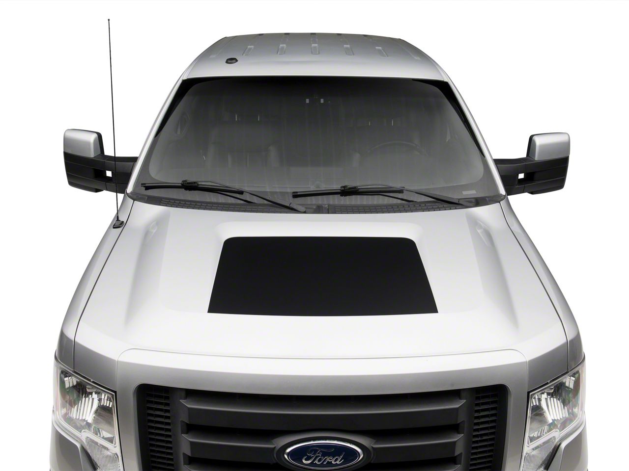 SEC10 F-150 Hood Decal; Matte Black T579636 (09-14 F-150, Excluding ...