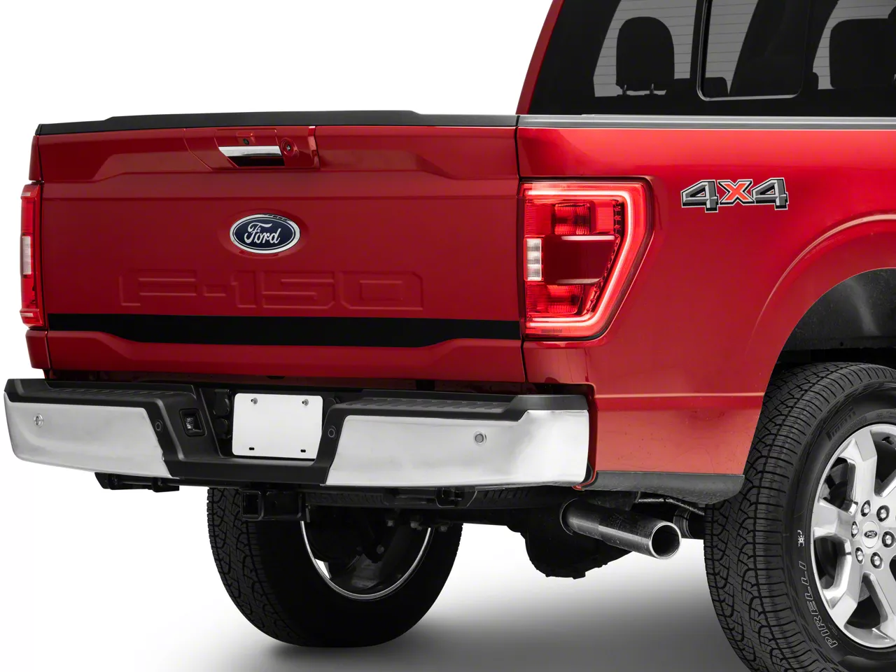 SEC10 F-150 Lower Tailgate Accent Decal; Matte Black T583778 (21-25 F ...