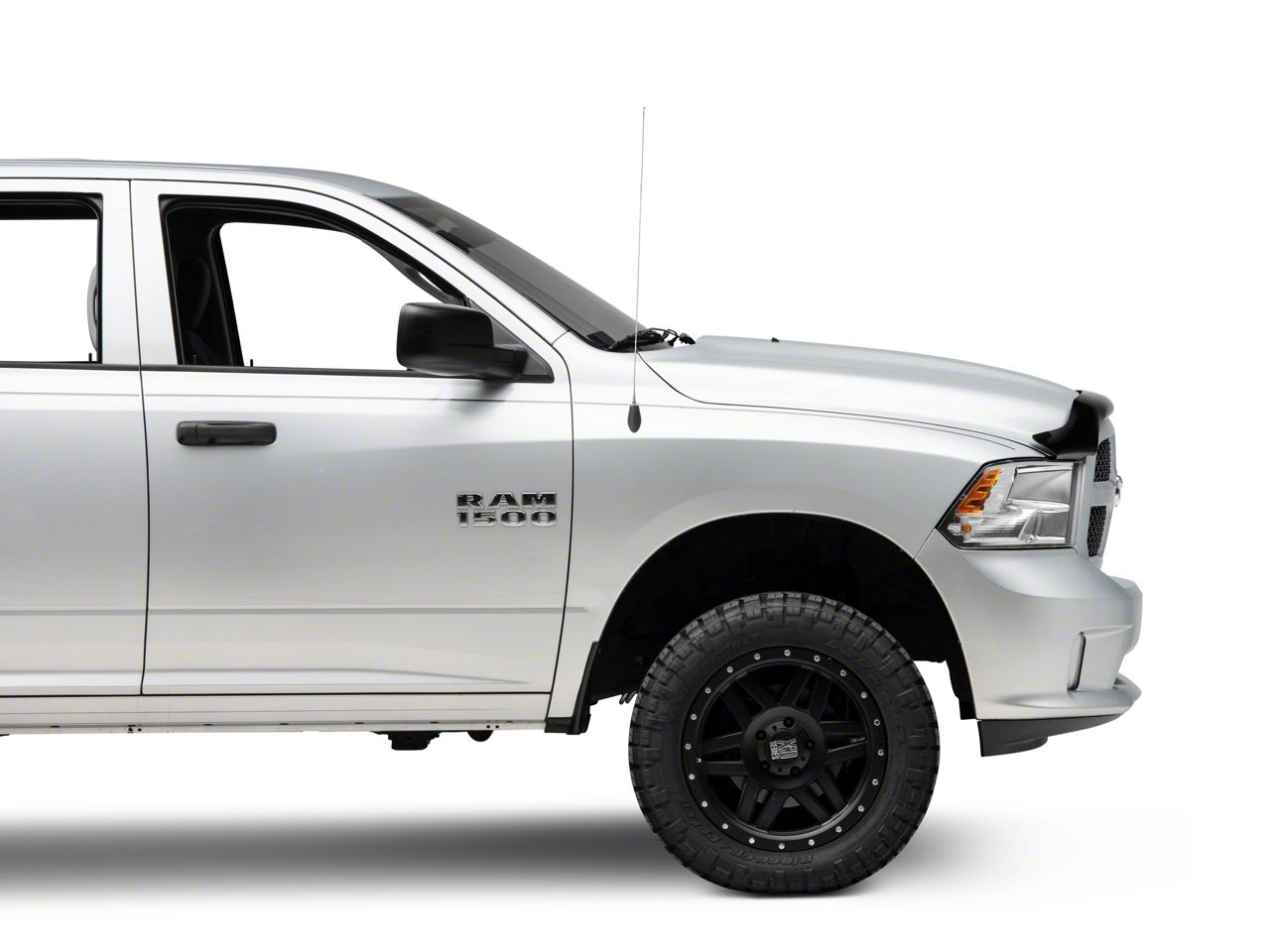 RedRock RAM 1500 Bug Hood Deflector; Smoked R109924 (09-18 RAM 1500 ...